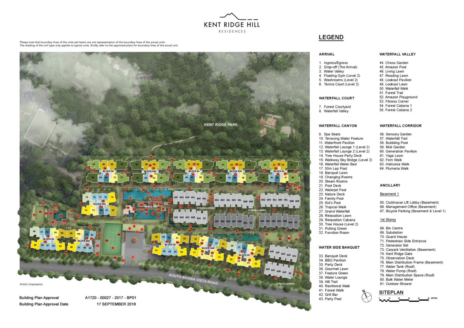 Kent Ridge Hill Residences Site Plan New Launch At South Buona Vista
